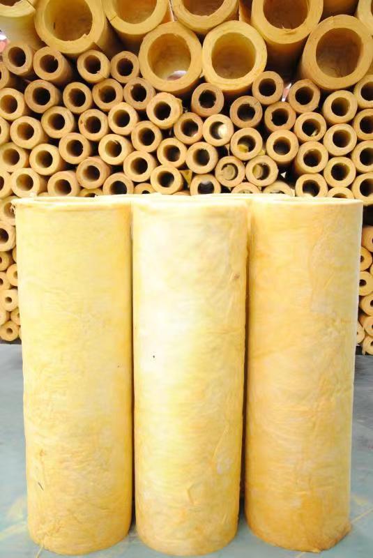 A1 Sound Absorbing Thermal Insulation Tube Fiber Glass Wool Veneer