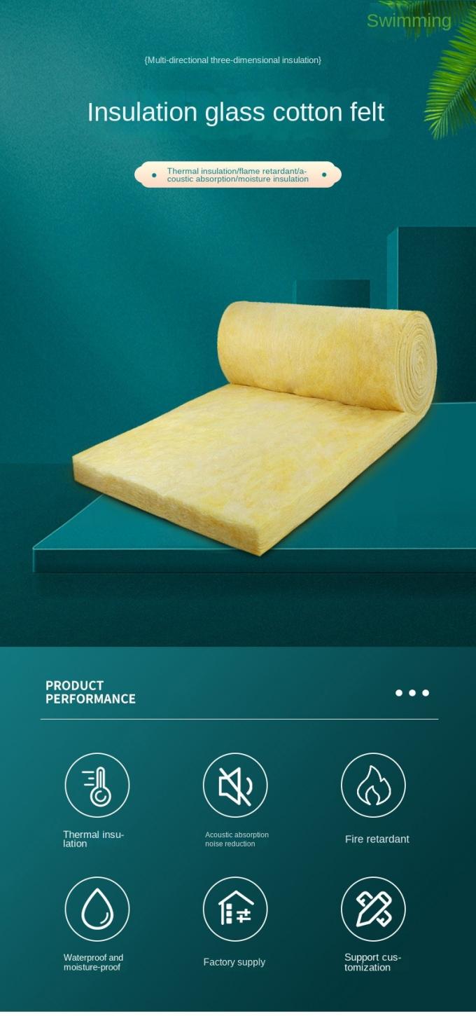 Glass Wool Acoustic Fiberglass Wall Panels Thermal Insulation 20M*1.2M